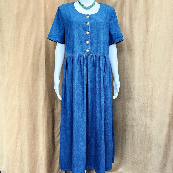 Double D Ranch | Dresses | Double D Ranch 2 Button Down Denim Maxi ...